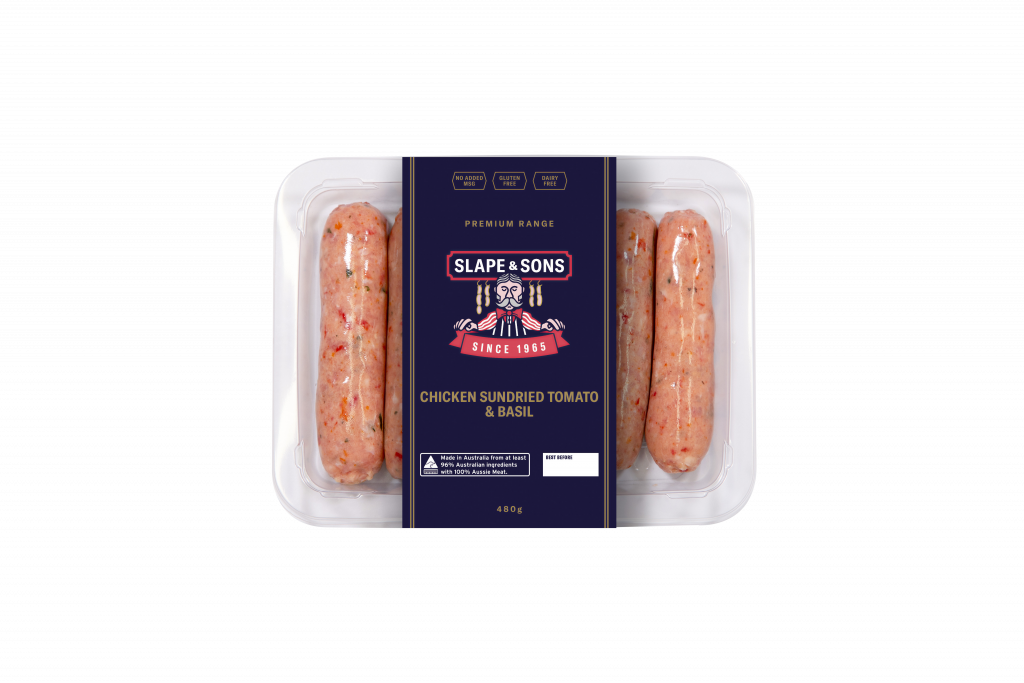 CHICKEN SUNDRIED TOM & BASIL 8x480G TRAYS SLAPES