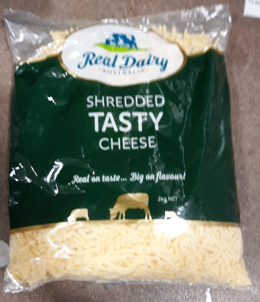 REAL DAIRY CHEESE TASTY SHREDDED 2KG