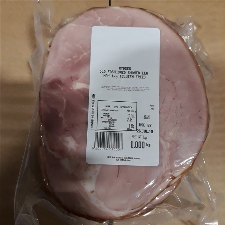 SLICED OLD FASHIONED HAM 1KG (RYDGES)